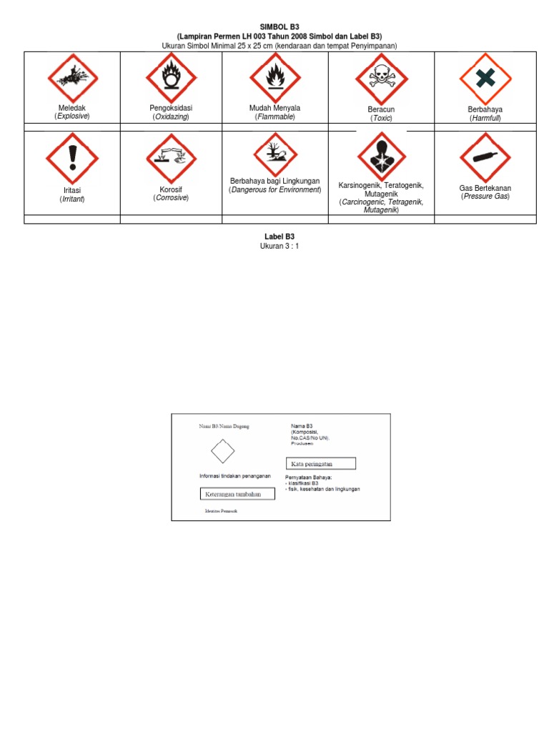 SIMBOL Dan Label B3 - Rev1 | PDF | Toksisitas | Bahan Peledak
