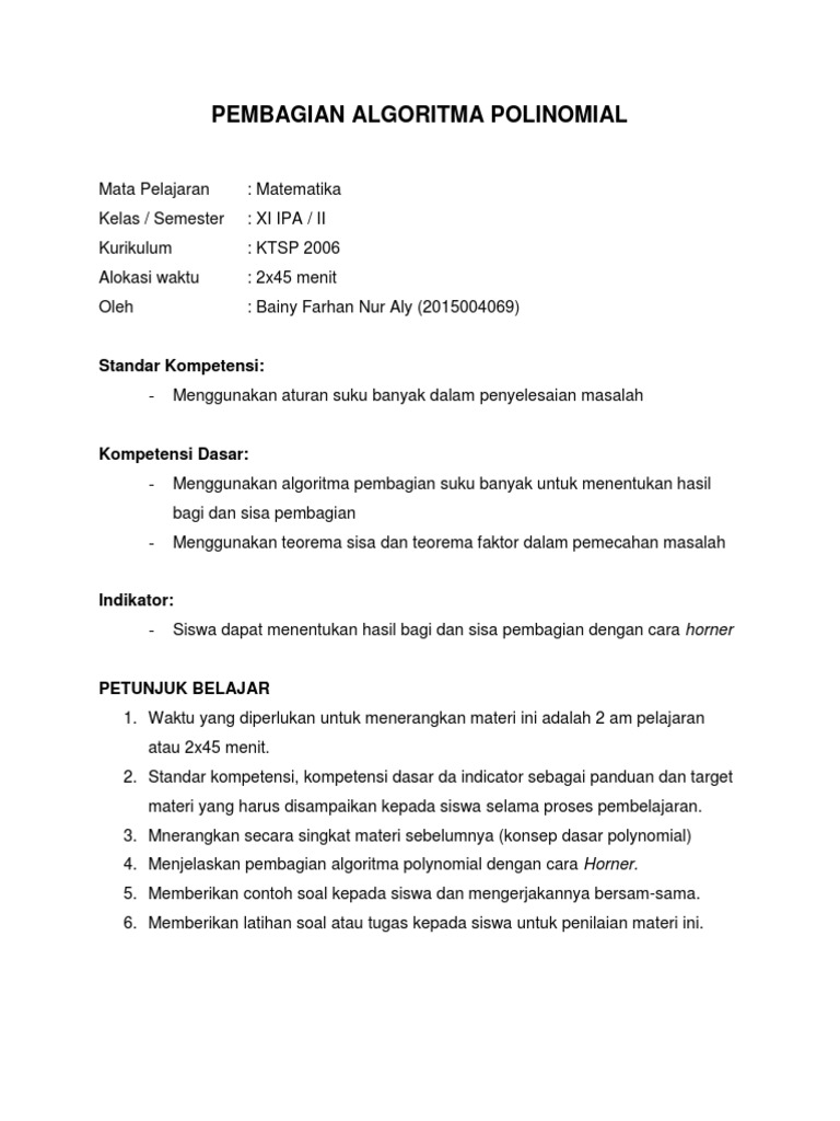 P. Bahan Ajar Handout | PDF