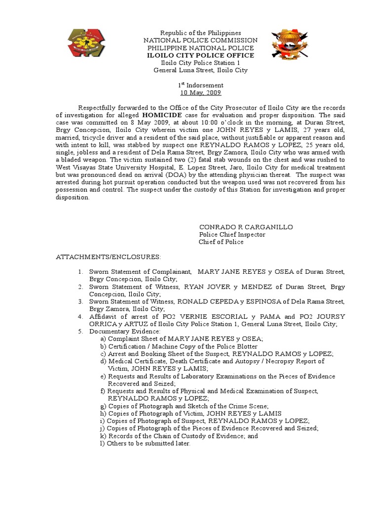 case referral.doc | Misconduct | Criminal Justice