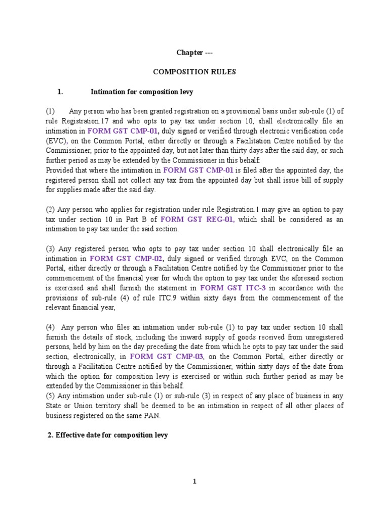 GST Composition Levy Rules Explained | PDF | Taxes | Invoice