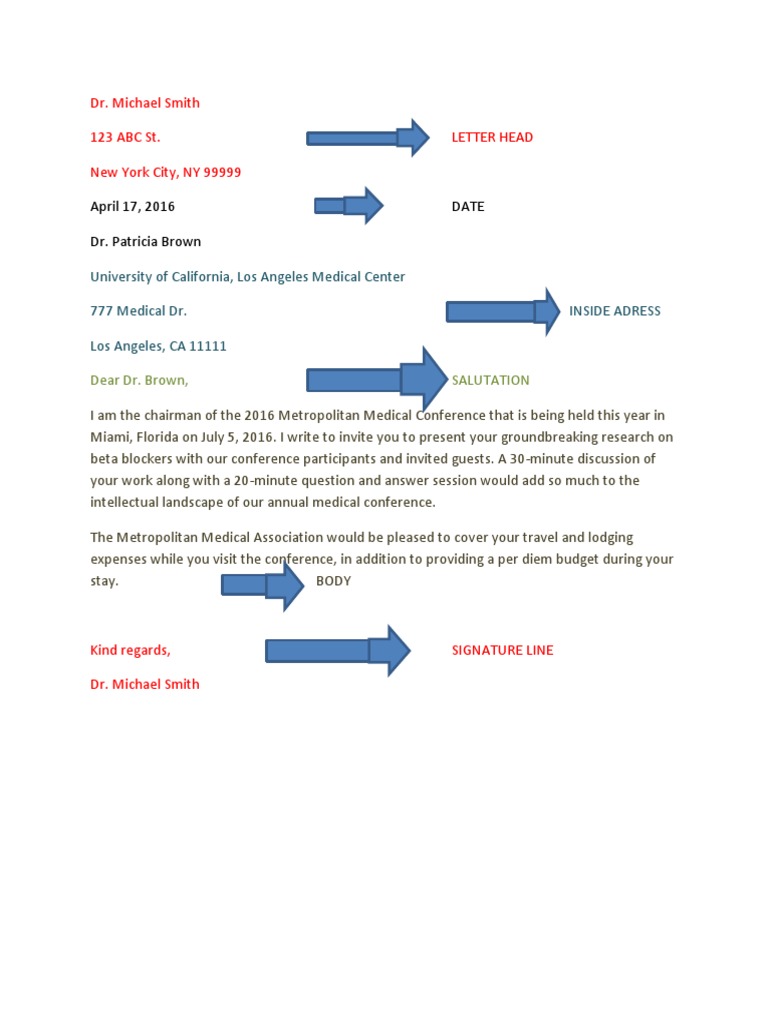 Dr. Michael Smith 123 ABC St. Letter Head New York City, NY 99999 | PDF