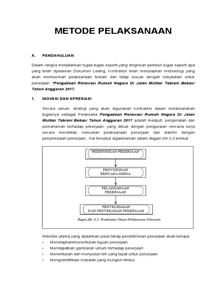 Metode Pelaksanaan Pekerjaan Gedung Tabrani | PDF