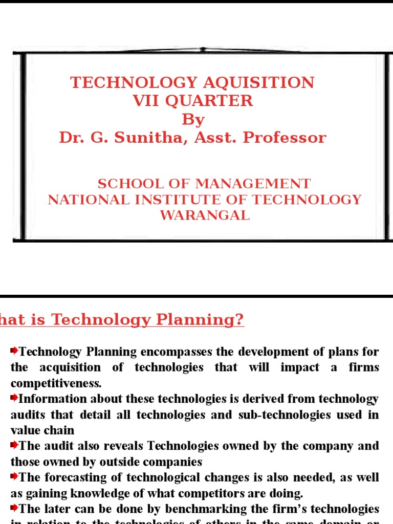 Technology Acquisition Strategies Explained | PDF | Research And ...