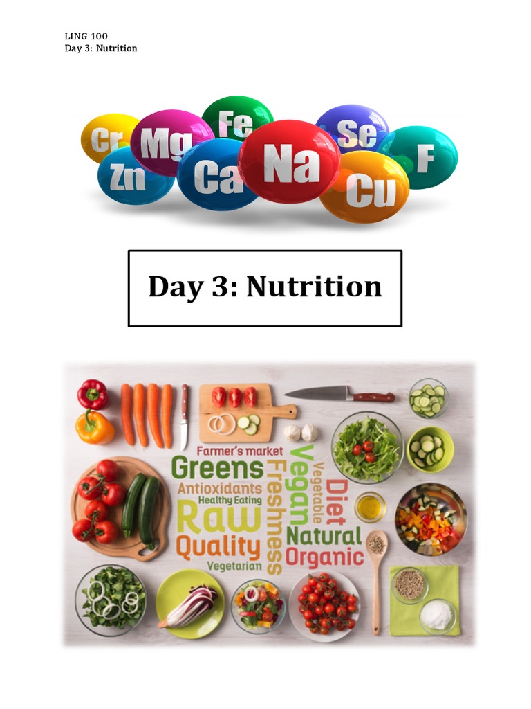 Day 3 Tasks | PDF | Nutrition | Diet & Nutrition
