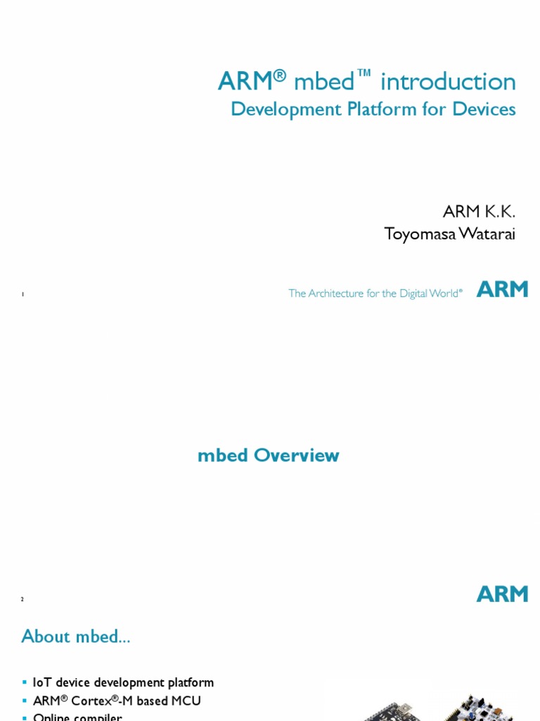 01 ARM Mbed Intro | PDF | Microcontroller | Arm Architecture