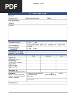 Confirmation of Verbal Instruction Template | Engineering | Business