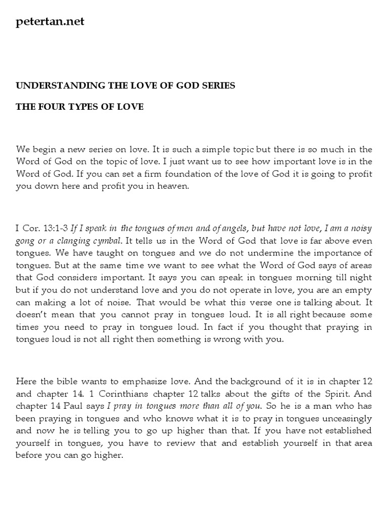 1.the Four Types of Love | PDF | Prophecy | Love