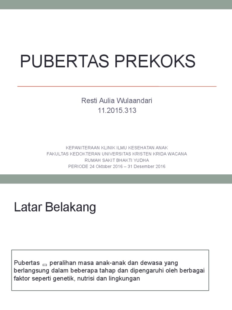 Pubertas Prekoks - Resti | PDF