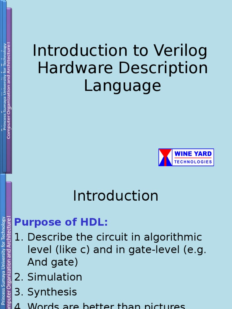 Introduction To Verilog Hardware Description Language | PDF | Hardware ...