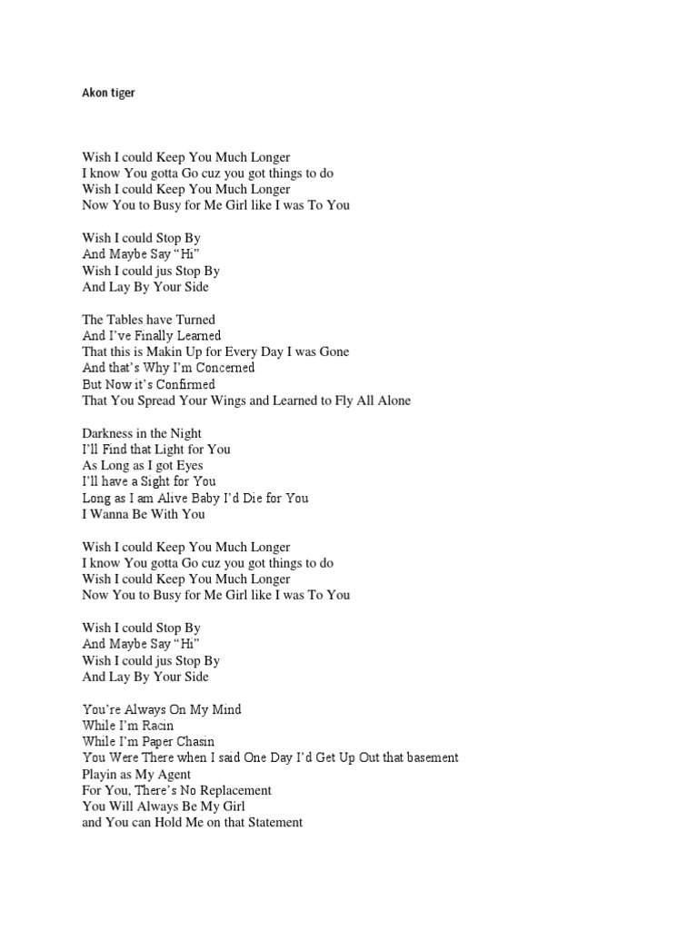 Akon Tiger | PDF