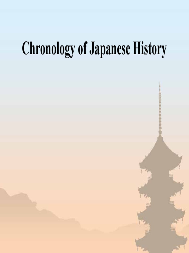 A Chronology of Japanese History | PDF | The Tale Of Genji | Shogun