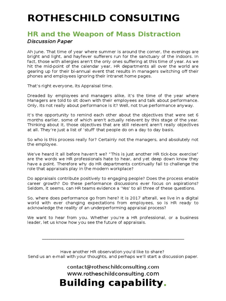 HR and The Weapon of Mass Distraction | PDF | Career & Growth | Business