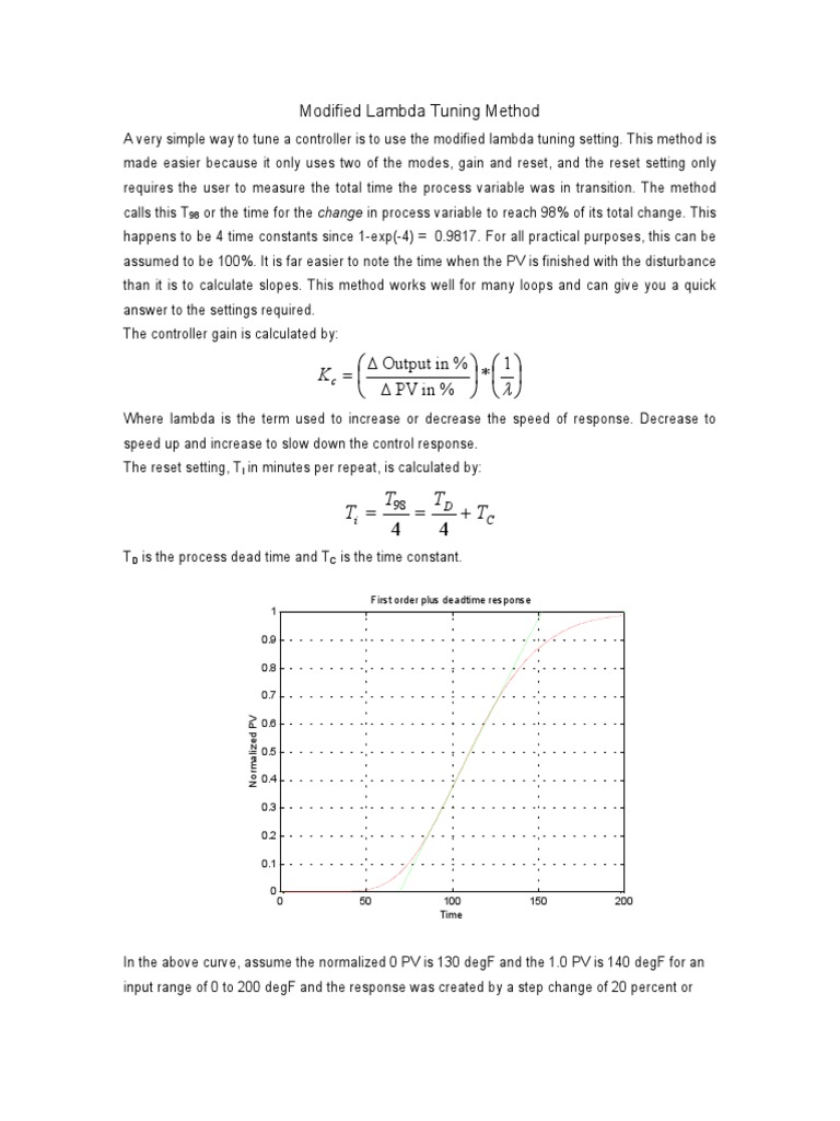 Modified Lambda Tuning Method | PDF | Applied Mathematics | Electrical Engineering