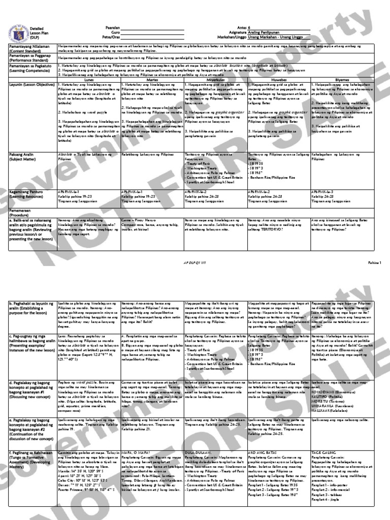 AP 6 DLP q1 w1 | PDF