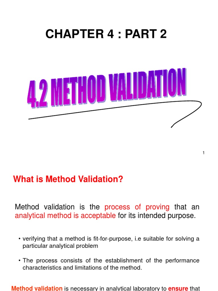Lecture Method Validation Pdf Detection Limit Accuracy And Precision