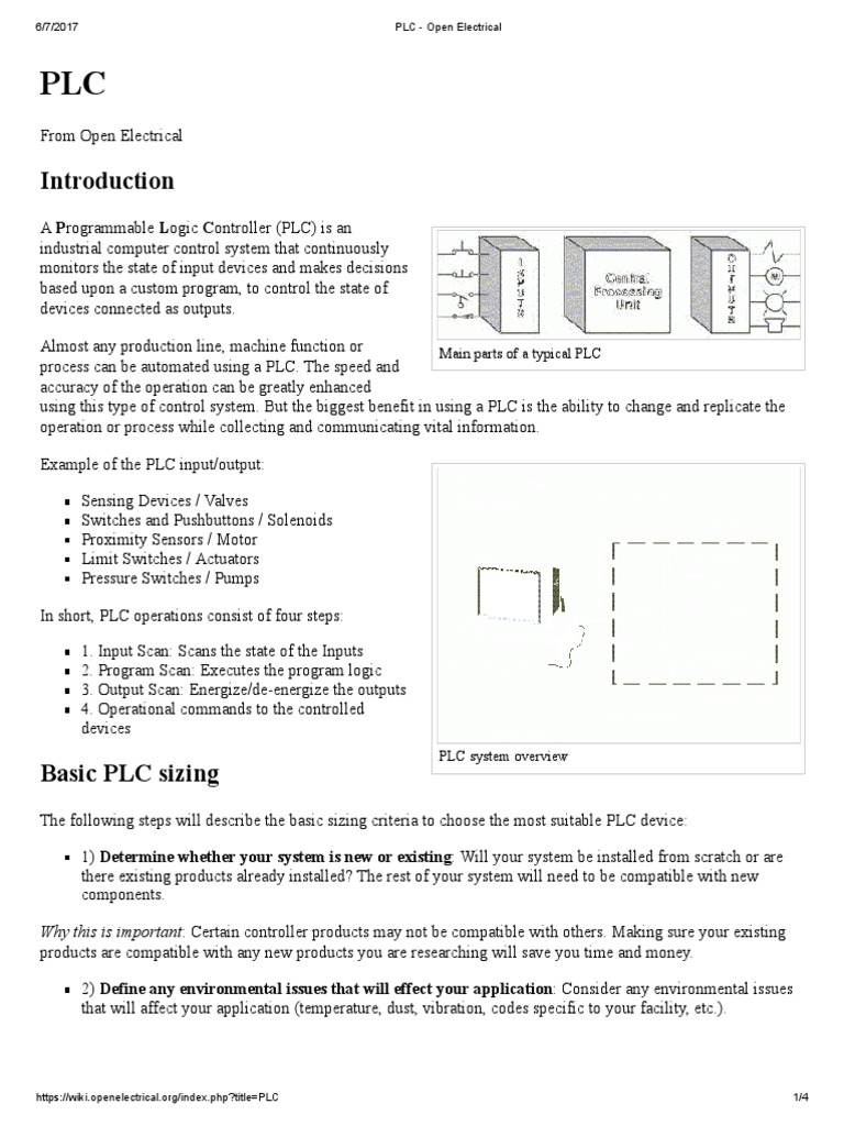 PLC - Open Electrical | PDF | Programmable Logic Controller | Central ...