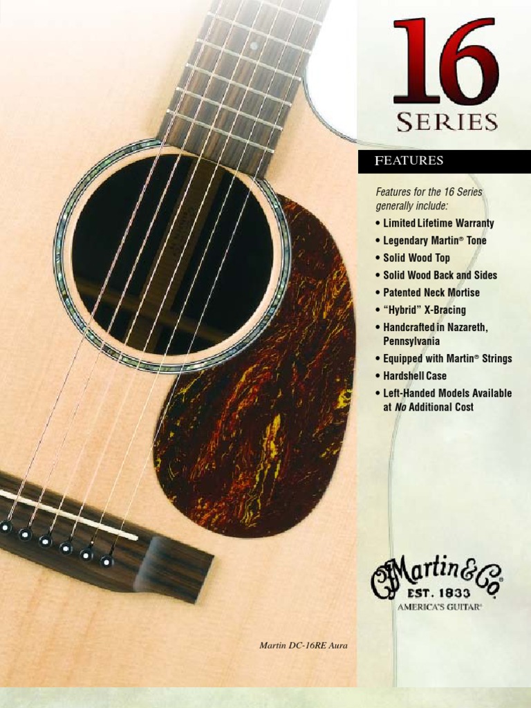 Martin 16 Series | PDF | Guitars | Musical Instruments