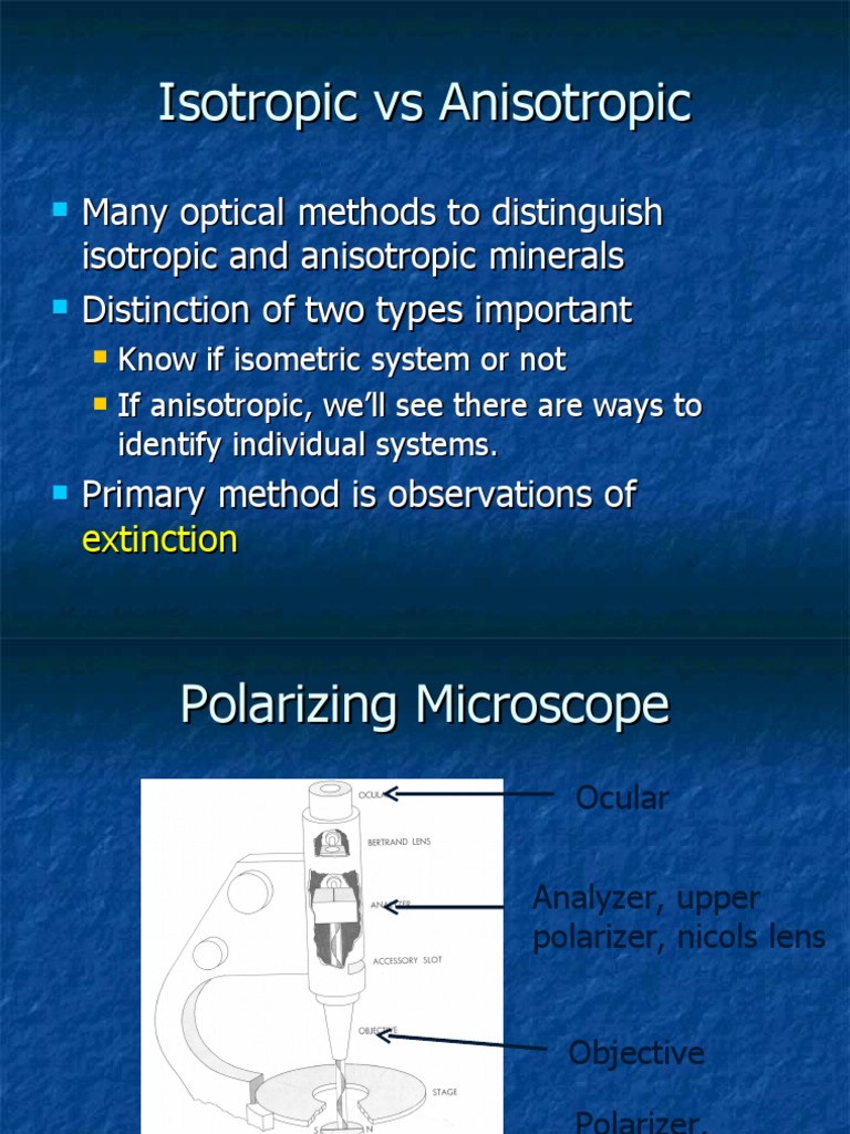 Isotropic vs Anisotropic Minerals | PDF | Mineralogy | Color