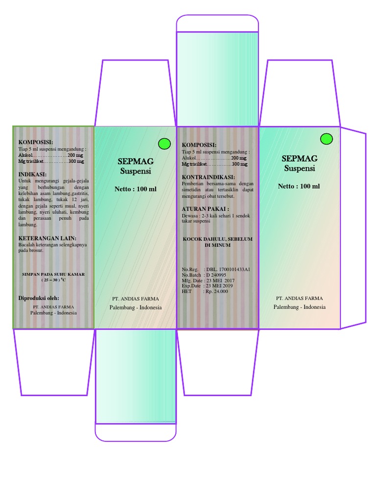 Contoh Kotak Obat | PDF | Kesehatan Holistik