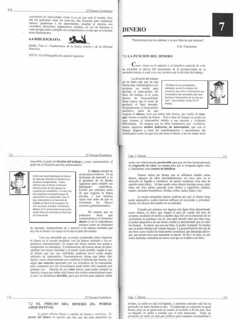Capitulo 7 Dinero | PDF | Dinero | Bancos