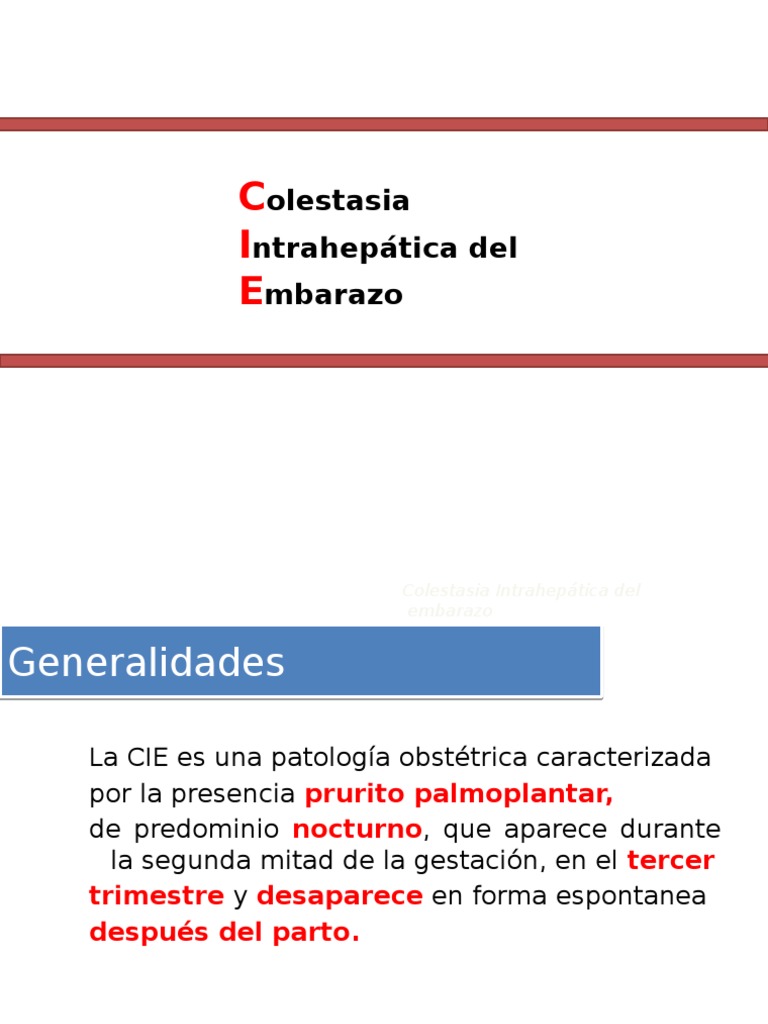 colestasis intrahepatica del embarazo | El embarazo | Especialidades ...