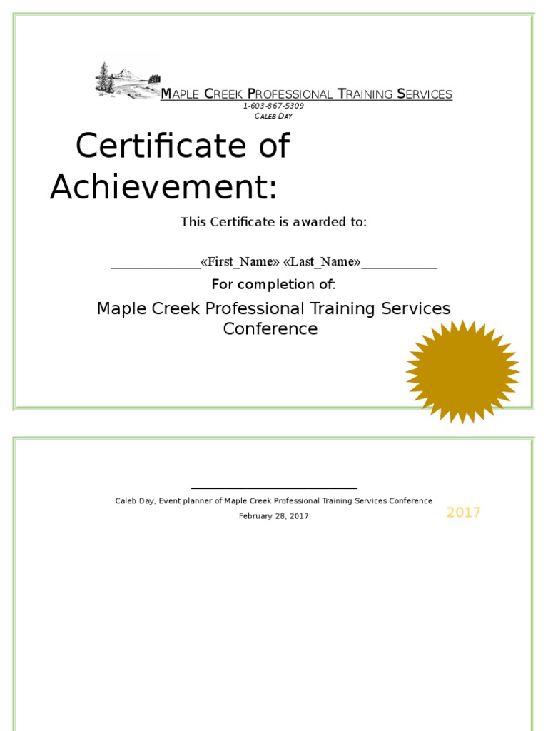 Final Exam Certificate | PDF