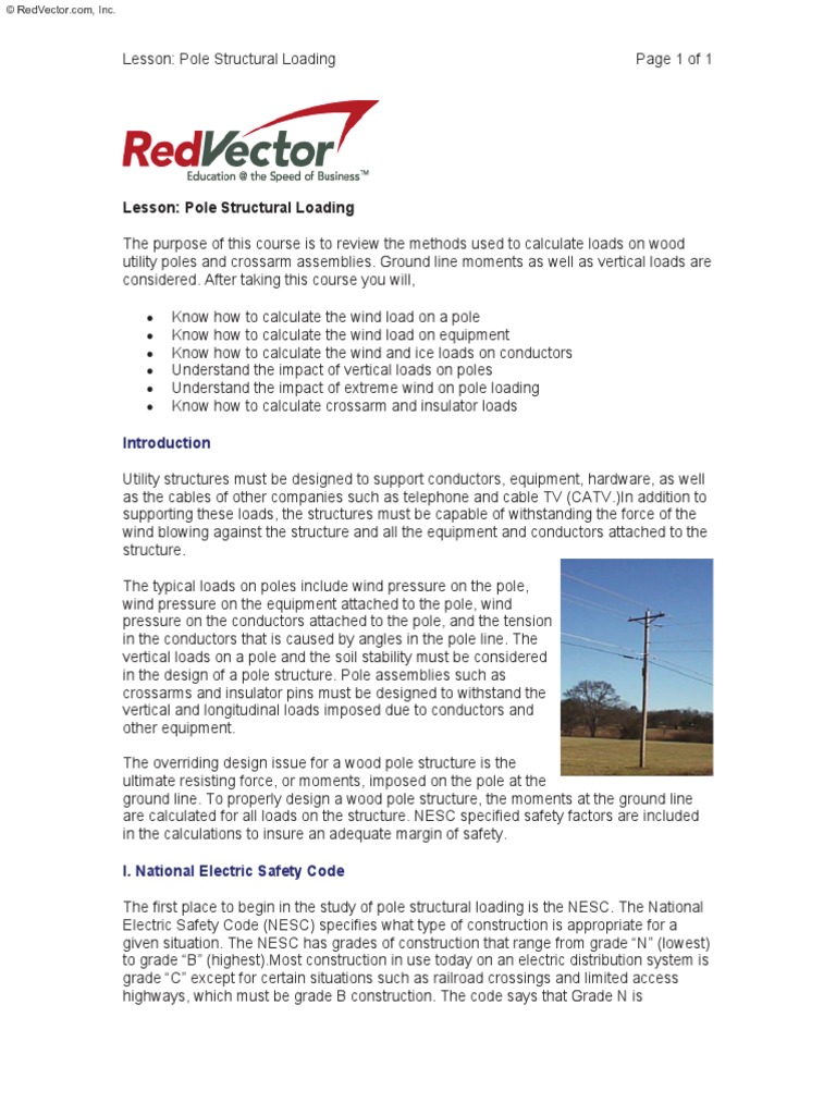 Pole Loading | PDF | Structural Load | Strength Of Materials