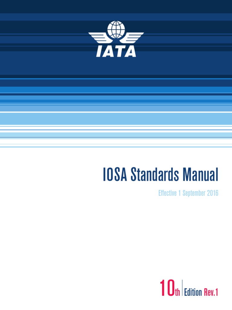 IOSA Standards Manual (ISM) Ed. 10 Rev. 1 | PDF | Airport ...