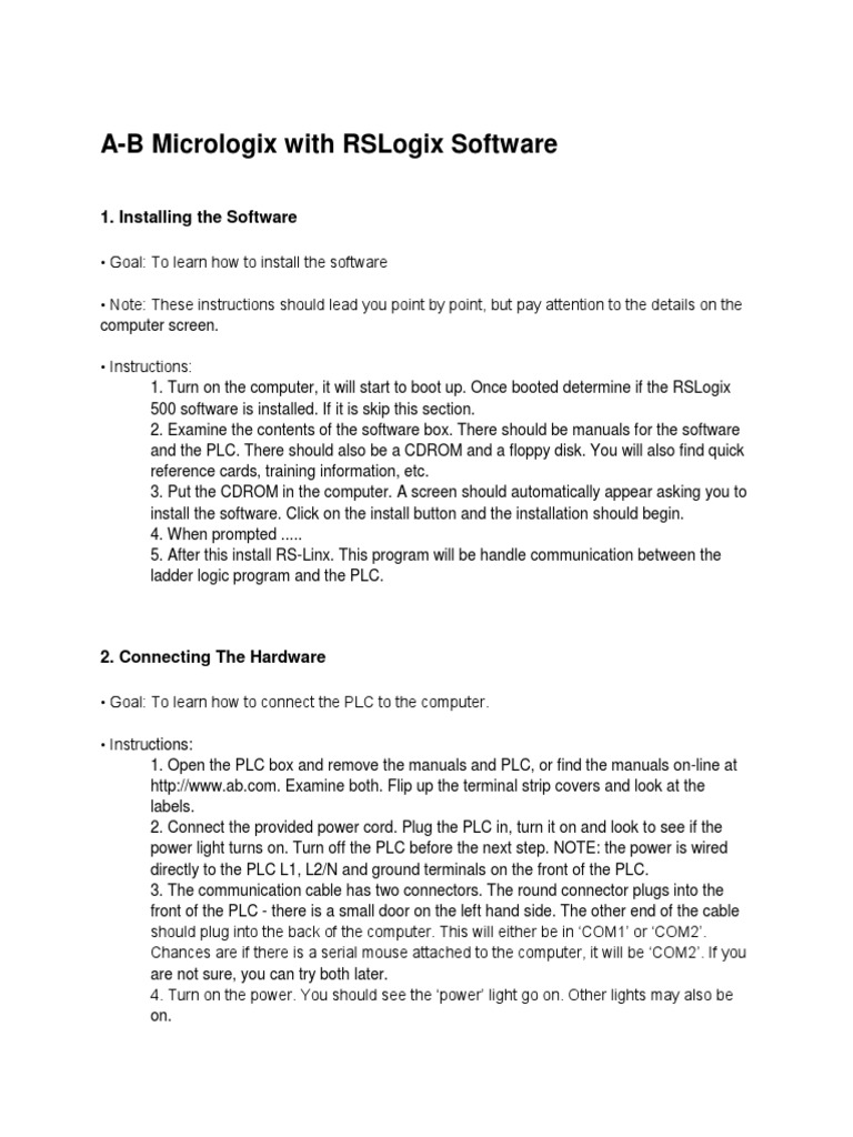 05 Micrologix Tutorial | PDF | Timer | Subroutine