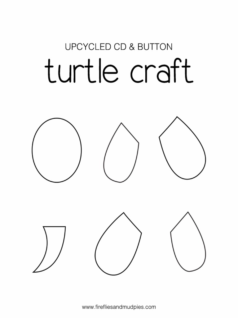 Upcycled CD and Button Turtle Craft | PDF