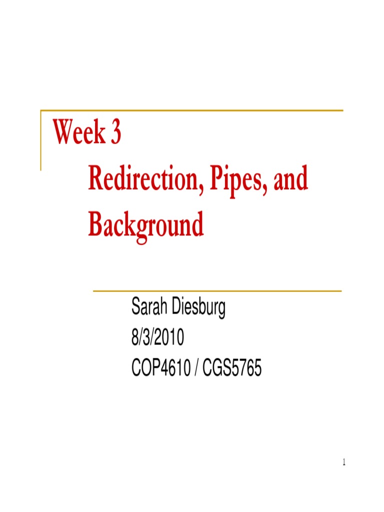 Redirection Pipes Background Linux Commands | PDF | Computer Programming | Software Engineering