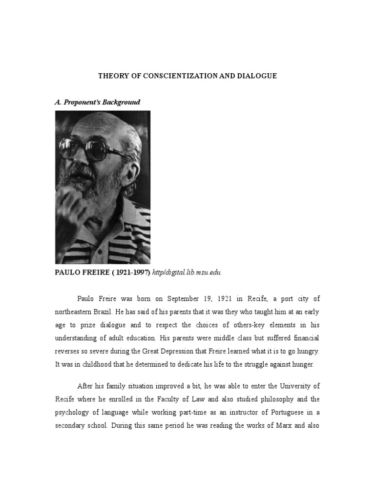 Theory of Conscientization | Literacy | Cognition