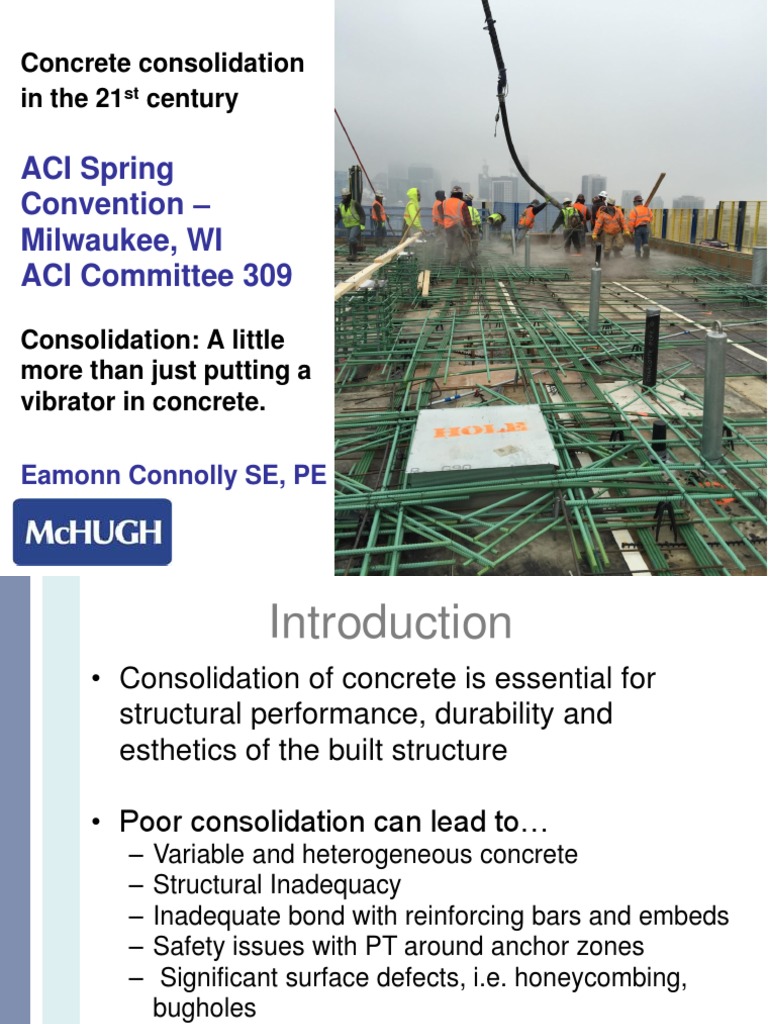 ACI 309: Concrete Consolidation Insights | PDF | Concrete | Rotation ...
