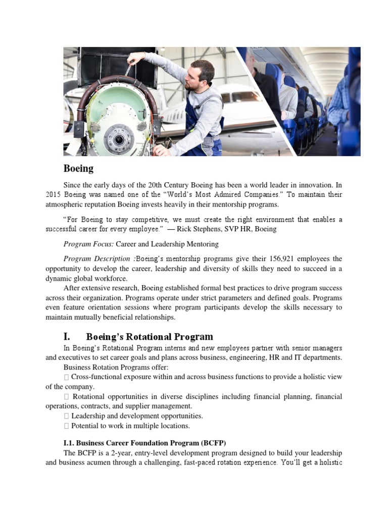 Boeing | PDF | Mentorship | Leadership
