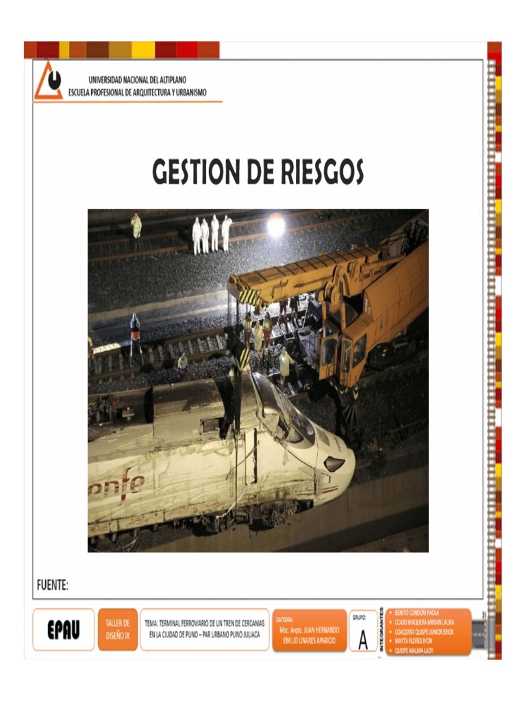 Gestion de Riesgos | Transporte ferroviario | Riesgo