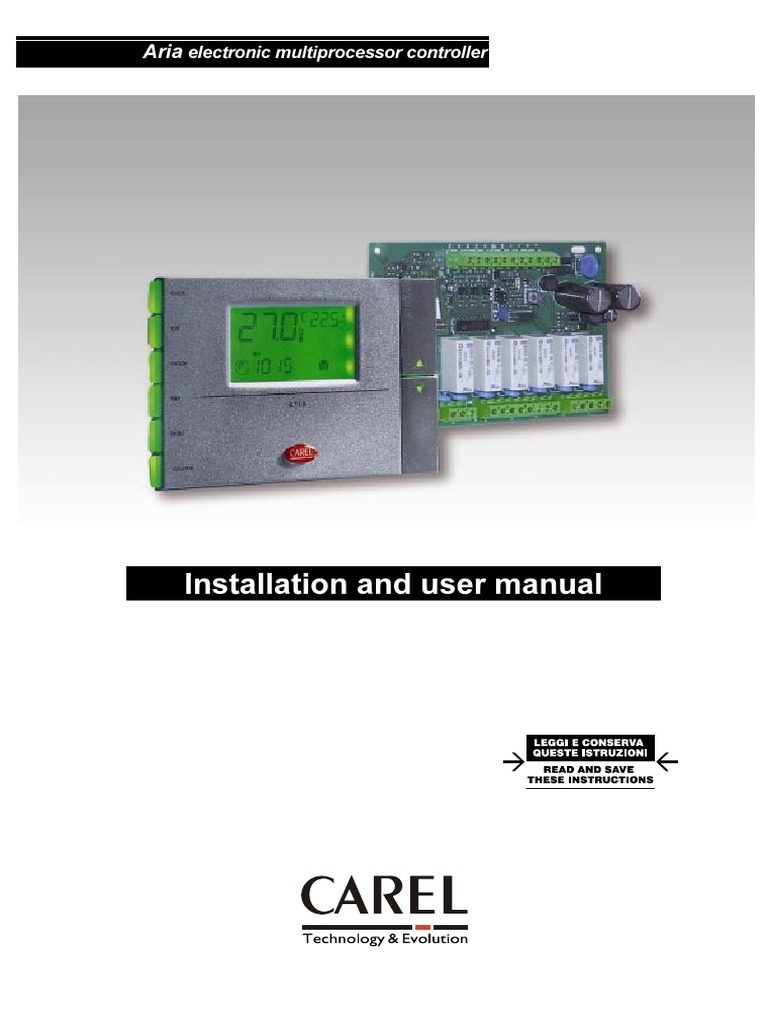 Aria Electronic Multiprocessor Controller | PDF | Hvac | Computer Terminal