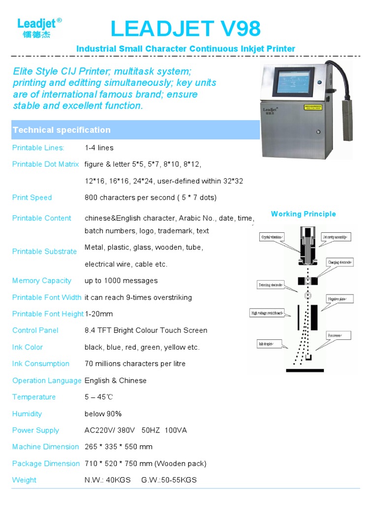 Lead Jet v98 | PDF | Printer (Computing) | Media Technology