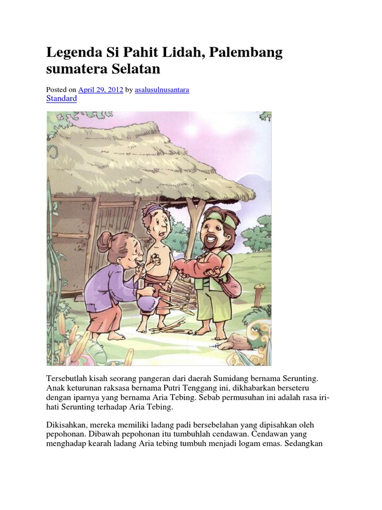 Legenda Si Pahit Lidah | PDF