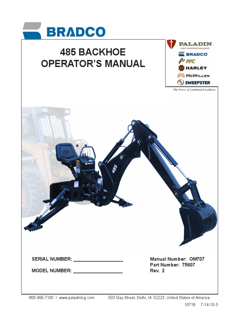 485 Backhoe Operators Manual | Download Free PDF | Tractor | Safety
