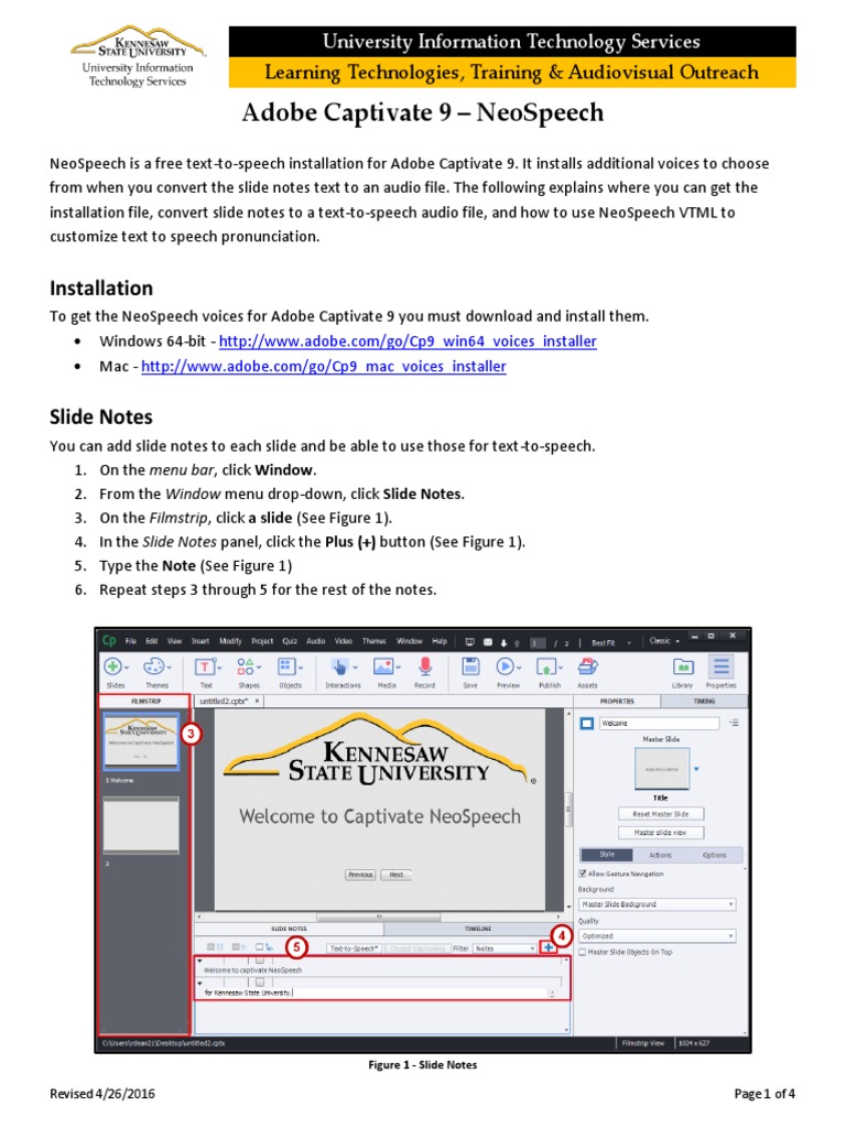 Adobe Captivate 9 - Neospeech: Installation | PDF | Speech Synthesis ...