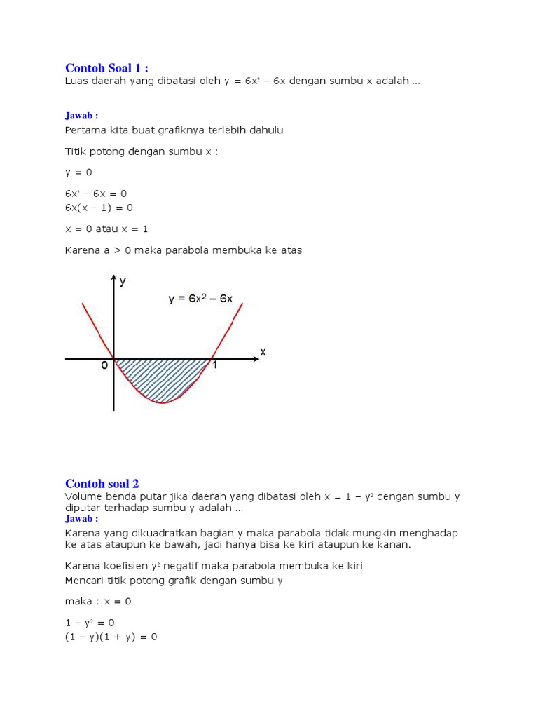 Contoh Soal Aplikasi Integral | PDF
