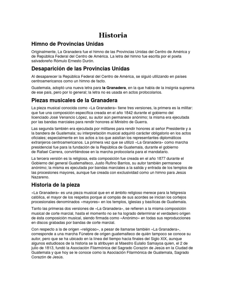 Historia de La Granadera en Guatemala | PDF | Guatemala | Gobierno