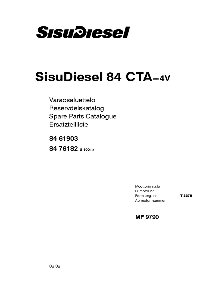 Catalogo de Peças Motor Sisu | PDF