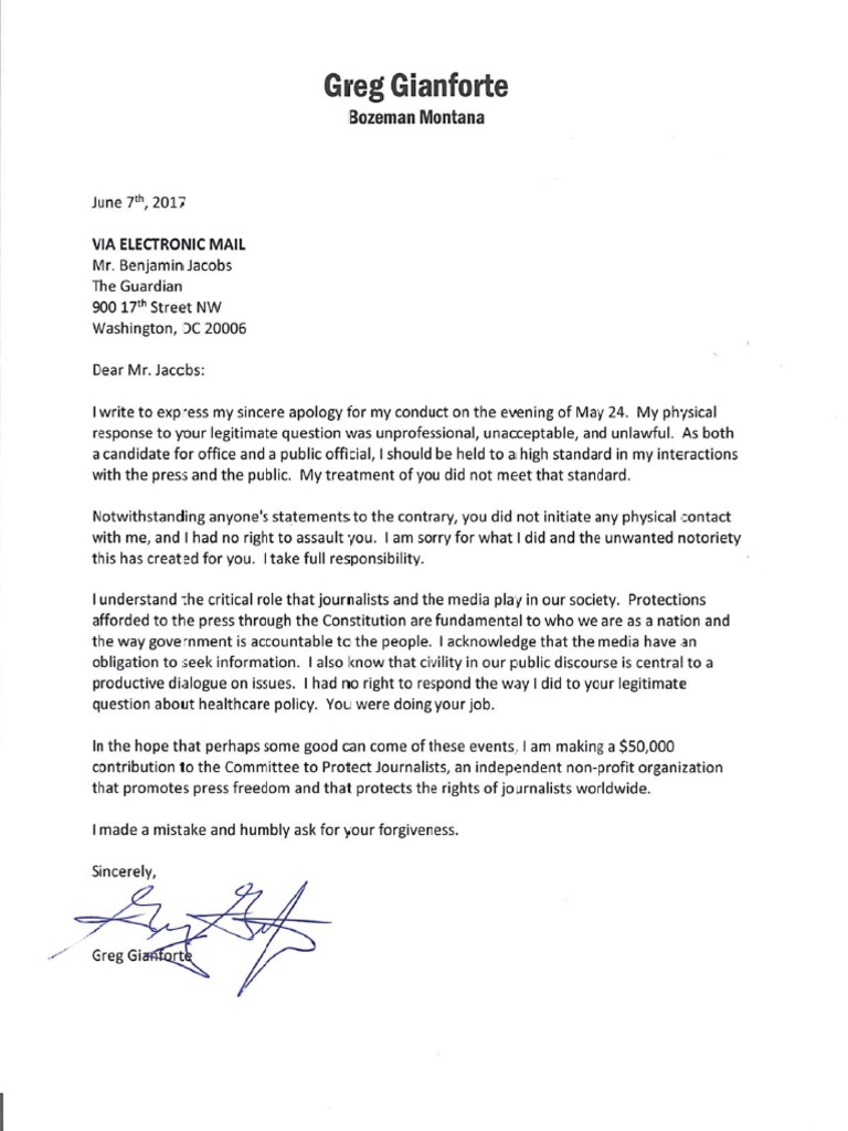 2017-06-07 Letter To Mr. Benjamin Jacobs | PDF