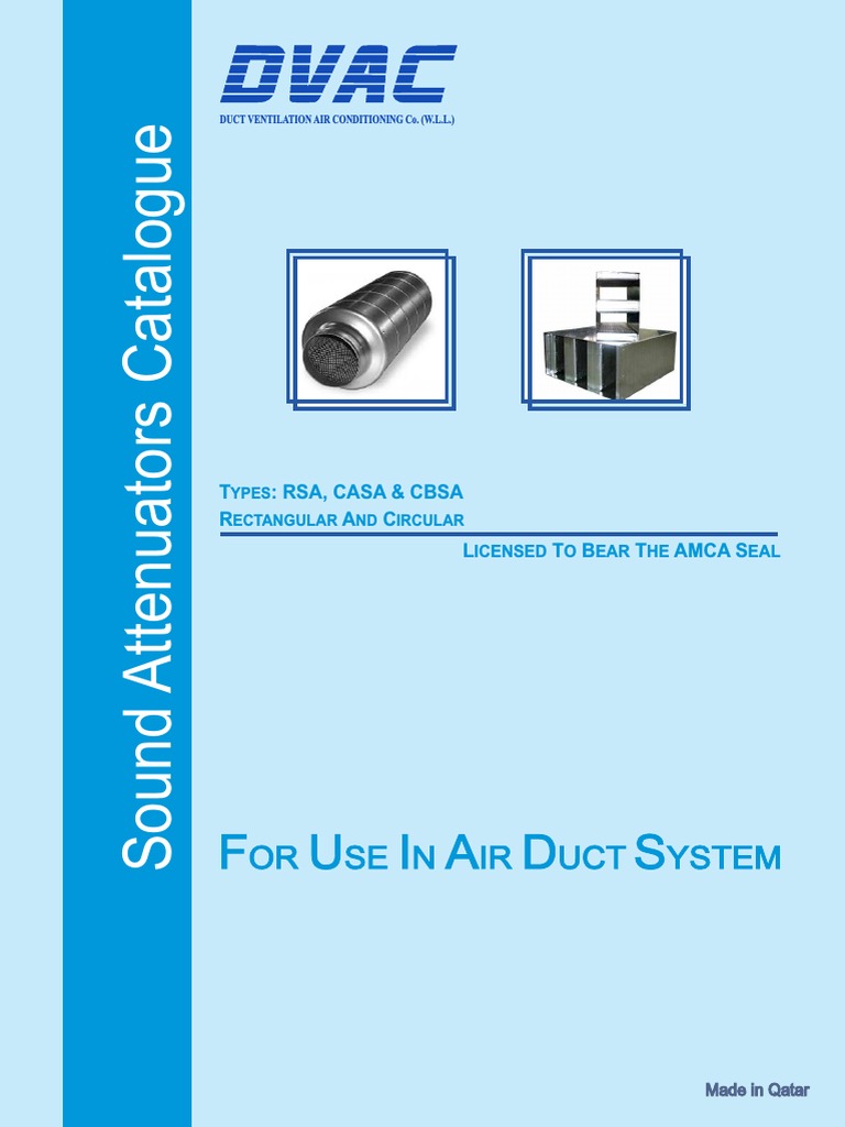 21246 Catalog DVAC Sound Attenuator 2015-10-6 | Duct (Flow) | Sound