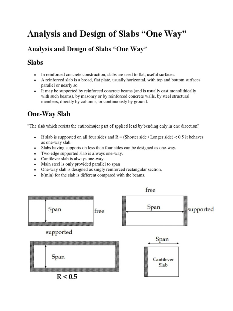 Analysis and Design of Slabs | PDF | Beam (Structure) | Reinforced Concrete