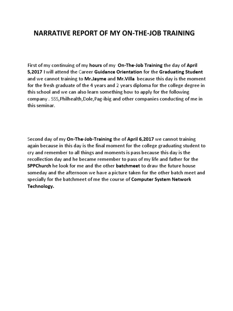 Narrative Report | PDF | Academia | Computing