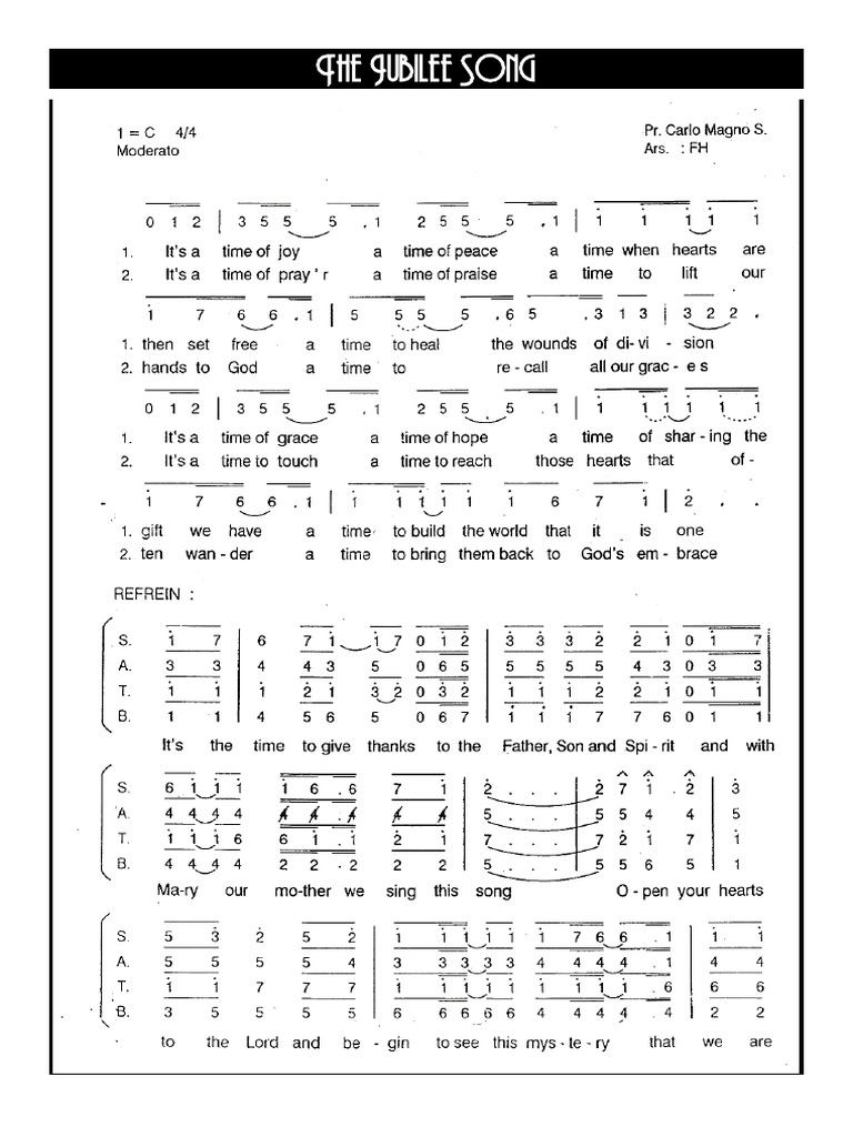 The Jubilee Song PDF | PDF