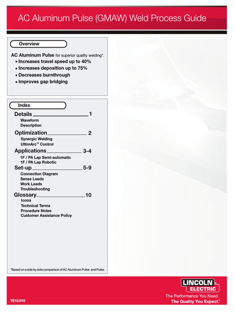 AC Aluminum Pulse (GMAW) Weld Process Guide | PDF | Welding | Construction