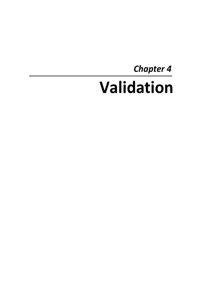 Chapter 4 Validation | Download Free PDF | Verification And Validation ...